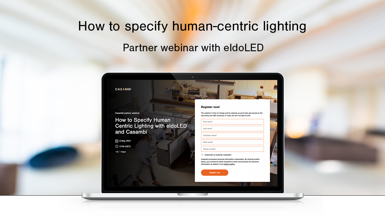 Casambi partner webinar: How to Specify Human Centric Lighting with eldoLED